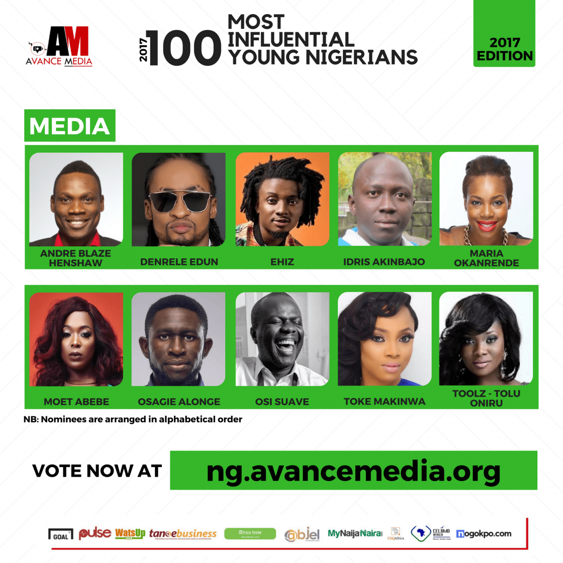 Avance Media | Toke Makinwa voted 2017 Most Influential Young Nigerian ...